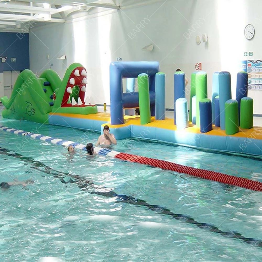 Pool Float Water Toys Aqua Running Inflatable Water Obstacle Course ...