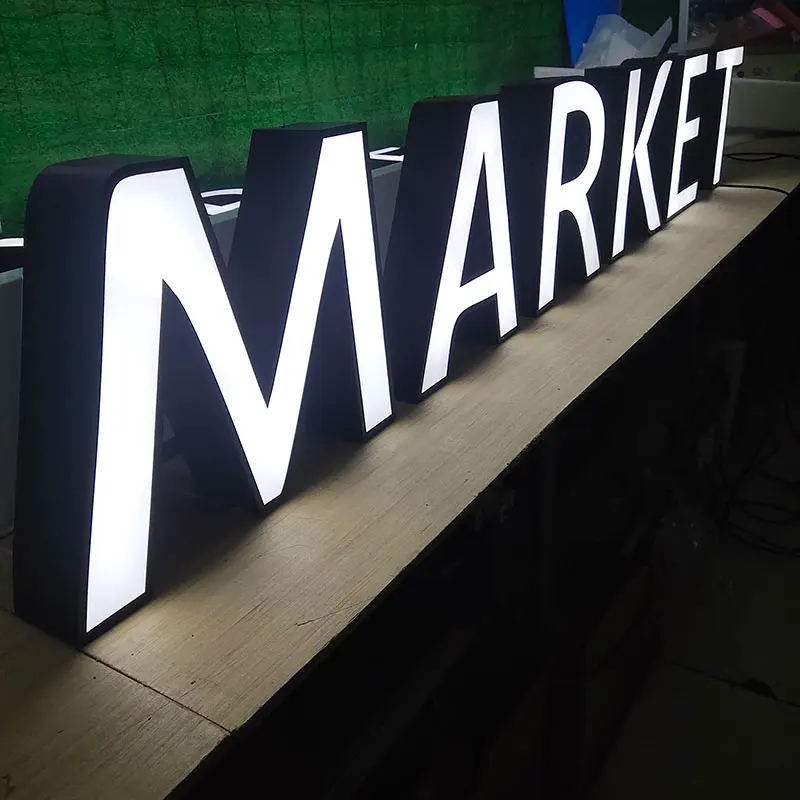 Outdoor Raceway Mounted Store Front Backlit Sign LED