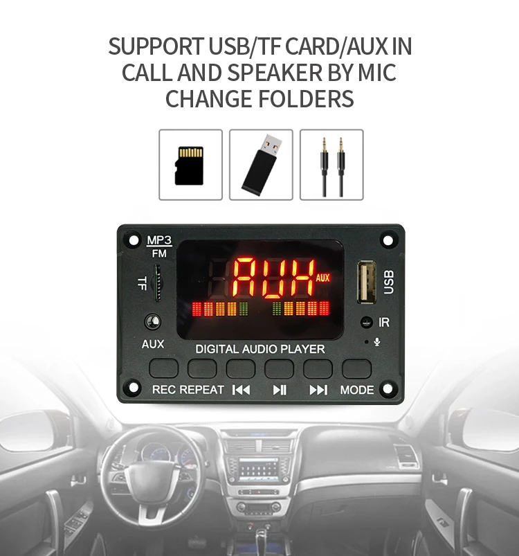 2X40W Bluetooth MP3 Player Power Amplifier Module Speaker