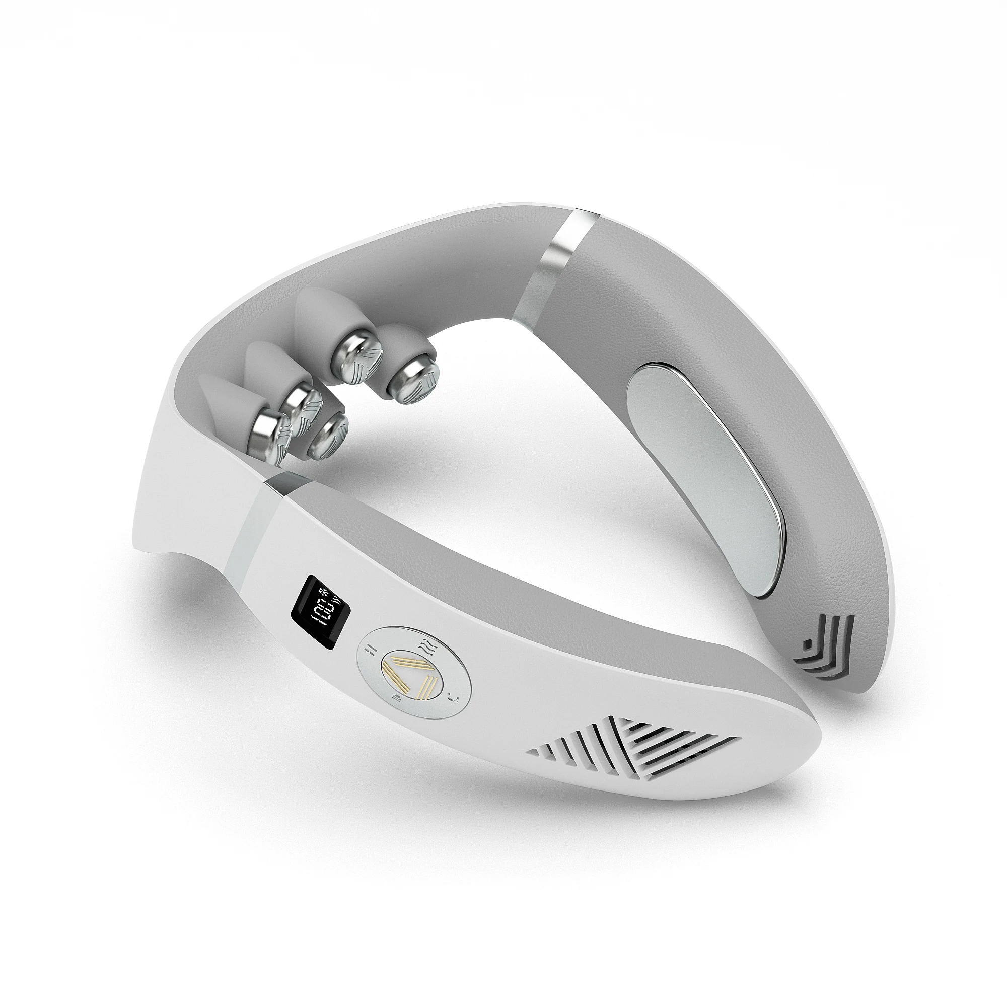 2022 Wireless Mini Electric Usb Neck Massager Intelligent Warm And Cold ...