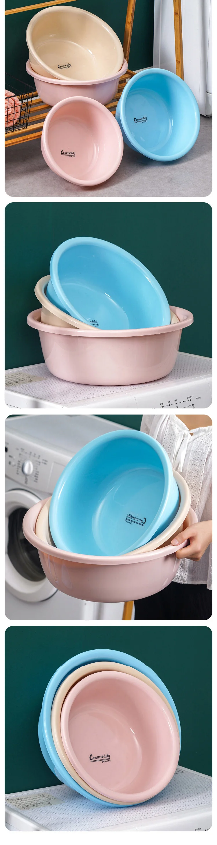 Multiple Models Of Household Water Basins Multi Functional Thickened Plastic Basins Circular ...