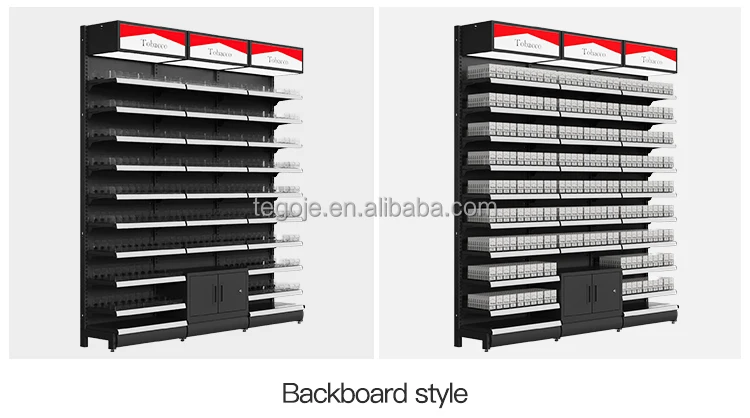 Adjustable Shelf Cigarette Cabinets Retail Shop Smoke Shelf Display ...