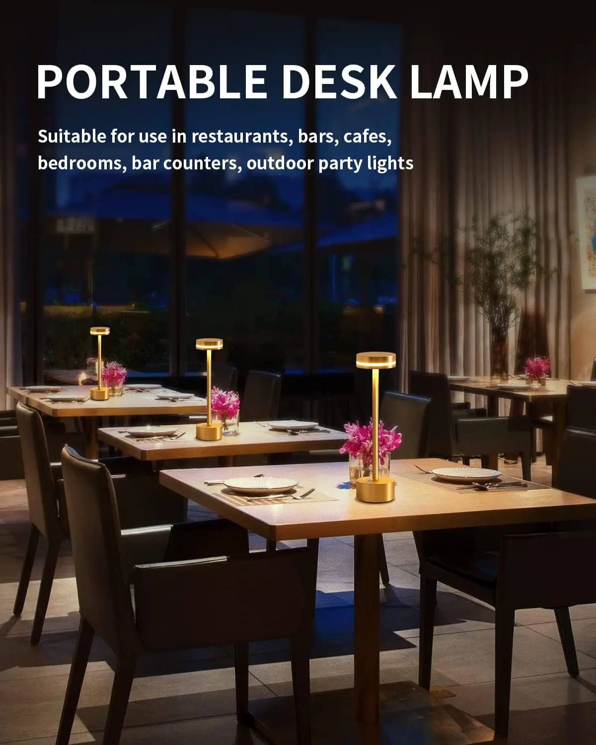 Amazing Led Table Lamp Cordless Desk Lamps Rechargeable Portable ...