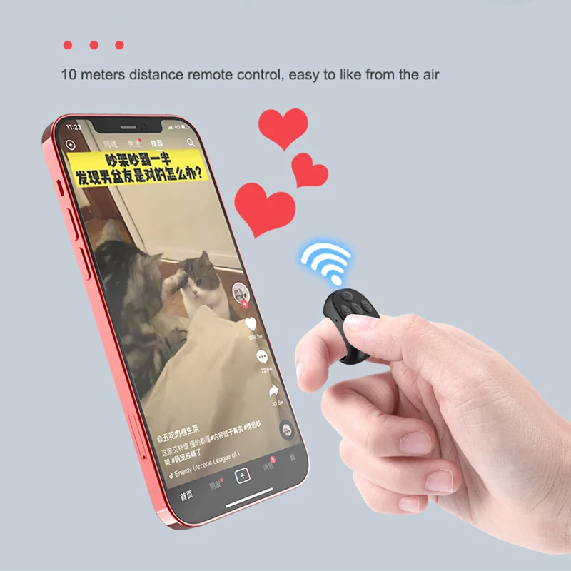 Portable Bluetooth Ring Tiktok Remote Control - JX05