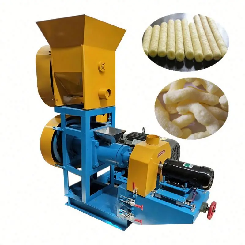 220V/380V/50hz soybean puff making extruder rice puffed making machine ...