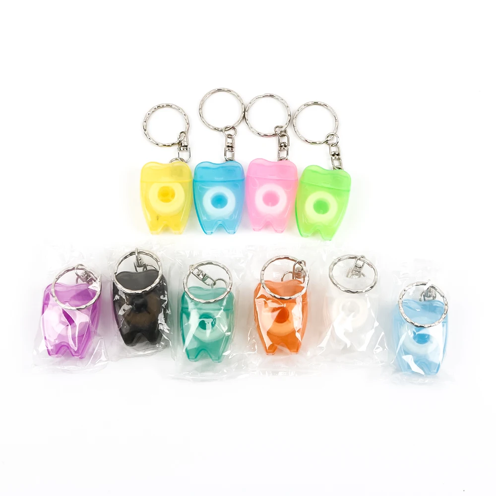 10M Tooth Keychain Dental Floss Mint Waxed| Alibaba.com