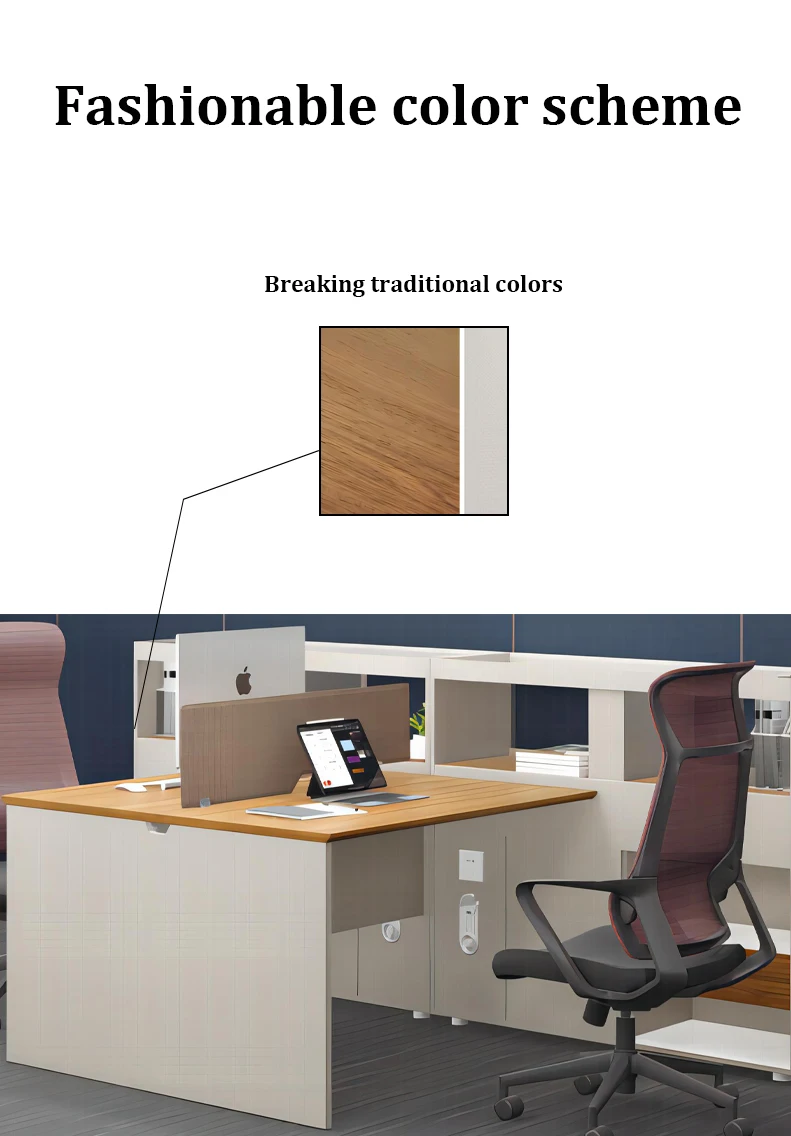 Factory Customized Modular Double Side Desks 1-2 Sstaff Workstations ...