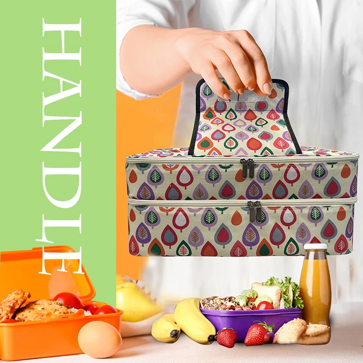 Expandable Double Decker Insulated Casserole Carrier Tote Insulated ...