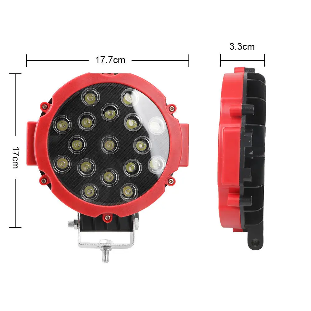 Automobile Lighting System Headlamp Circular Spotlight 51w Led Working ...