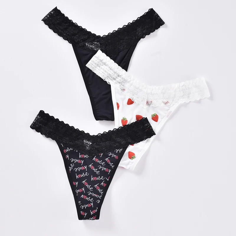 Sexy Lace G String Panties For Womens Thin Belt Hollow Temptation
