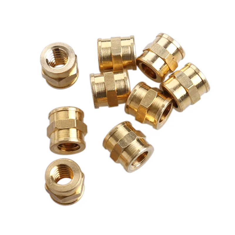 M6 M8 Yellow A Grade H59 Cylindrical Internal Thread Copper Stud Hex ...