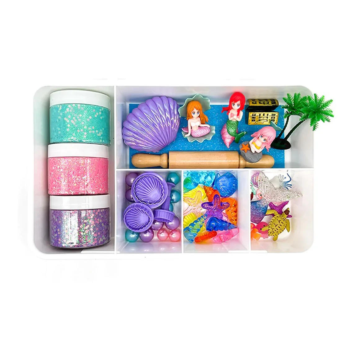 Popular Children's Day Gifts Mermaid Modeling Clay Kit Sensory Bin Non ...