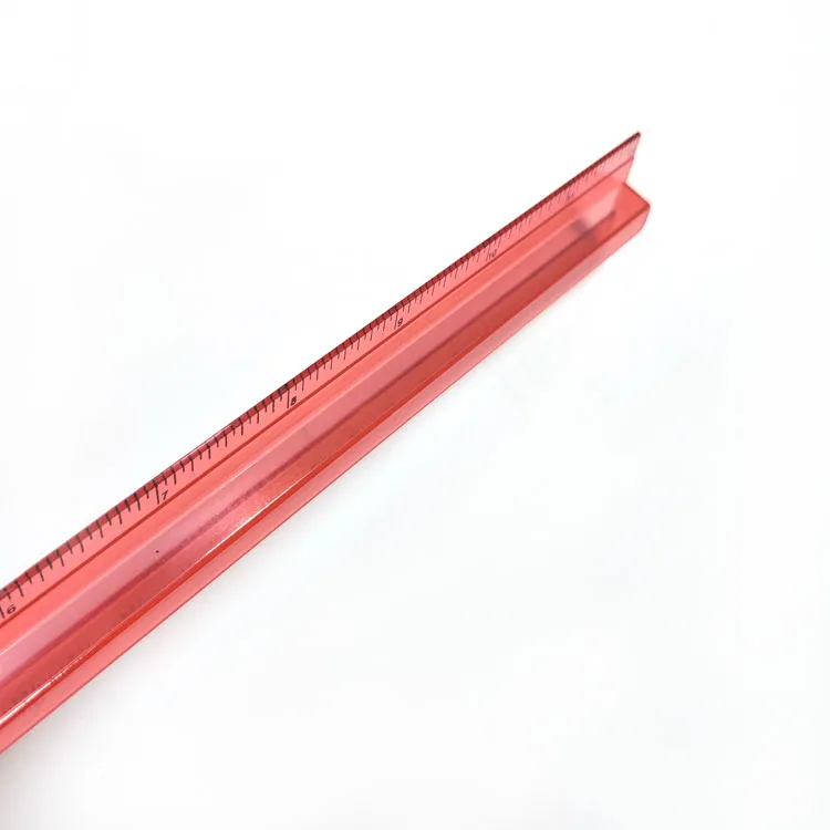 Promotional 12 Inch Multi-Purpose Ruler Clear Plastic Triangular Rulers ...