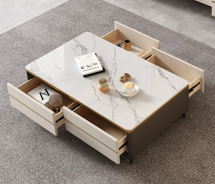 Rock Panel Coffee Table TV Cabinet Combination of Household Size of ...