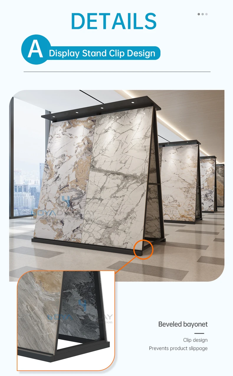 Customizable Double Side Metal Stone Granite Marble Rack