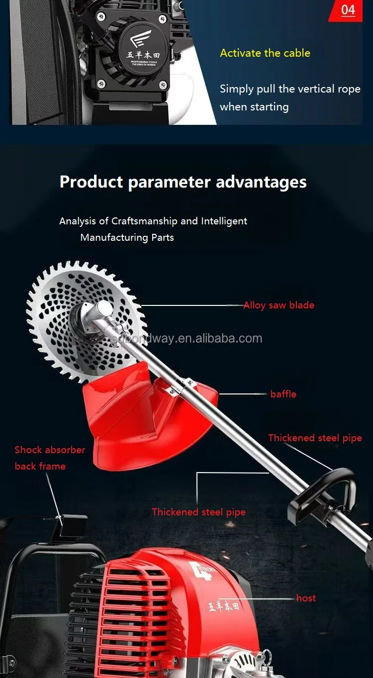 High Quality 4-Stroke Single Blade Hedge Trimmer for Efficient Garden Work