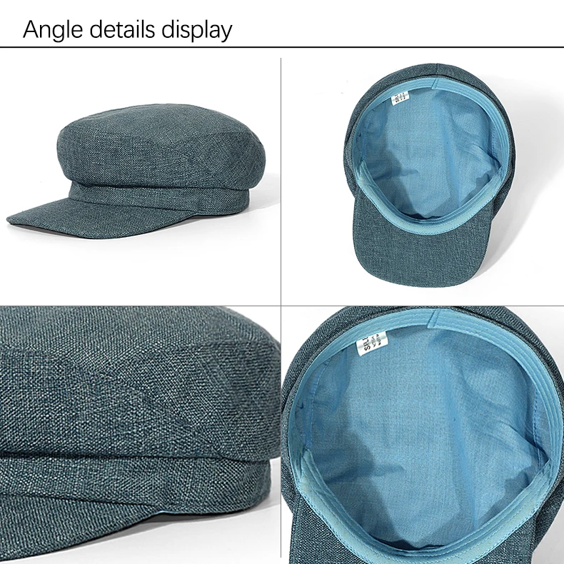 British Artist Octagon Navy Hats Driving Ivy Cabbie Hat Washed Cotton ...