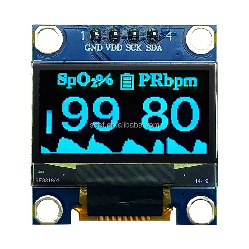 4 Pin 128X64 SSD1306 OLED Display 0.96 Inch - Saef Quality