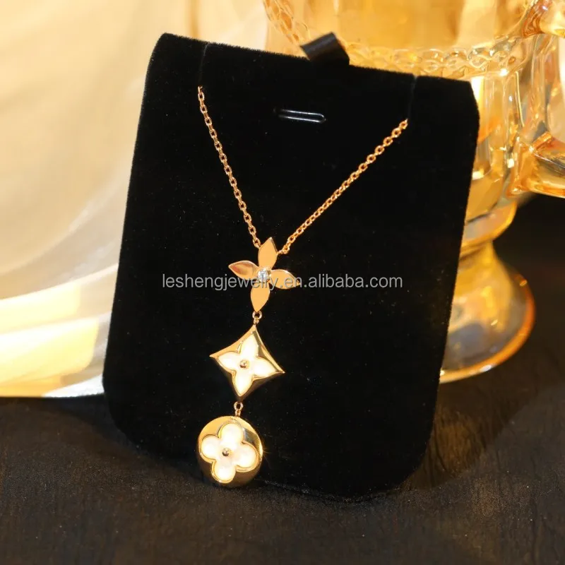 Fashion Designer Luxury Brand Dd Cc Lucky 3 Flower Pendant Clover Charm S925 Sterling Silver Cnc ...