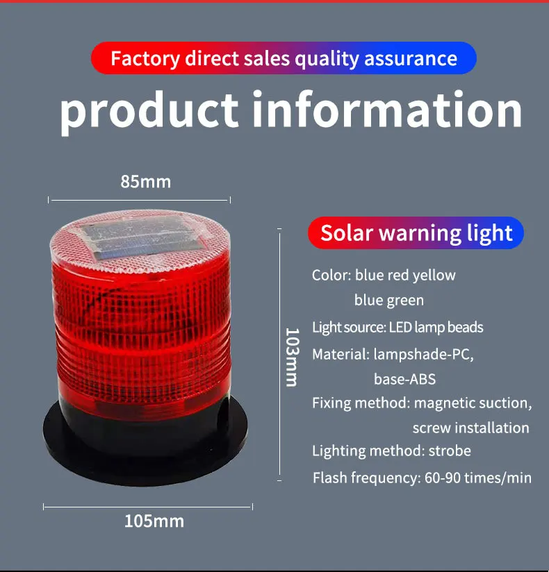 Waterproof Proximity Flashing Solar Beacon Light Cheap 4 Led Beacon ...