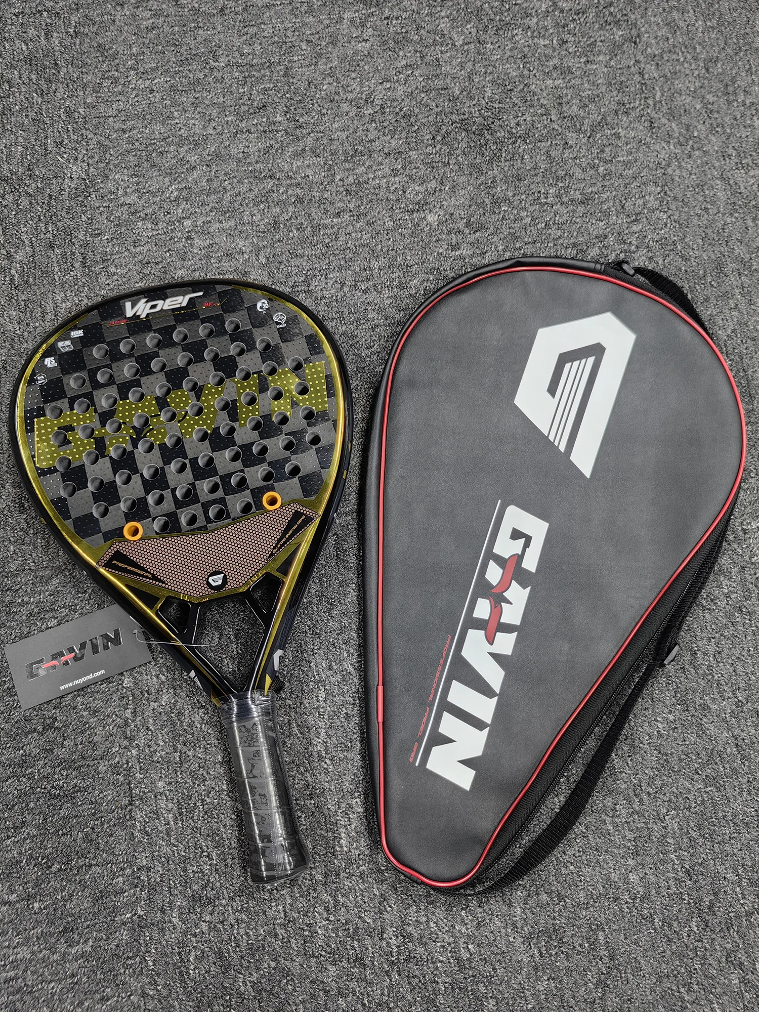 2024 Gavin New 18k Padel Racquet Diamond Shape Paddel Tennis Racket ...