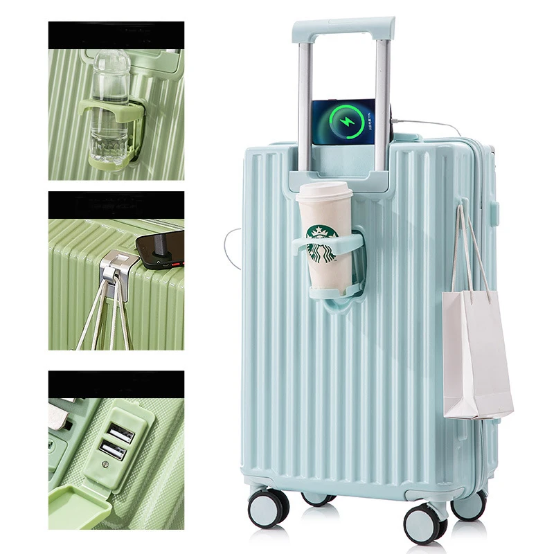 Koowo New Arrival Vintage Multifunctional Abs Pc Luggage Hardside ...