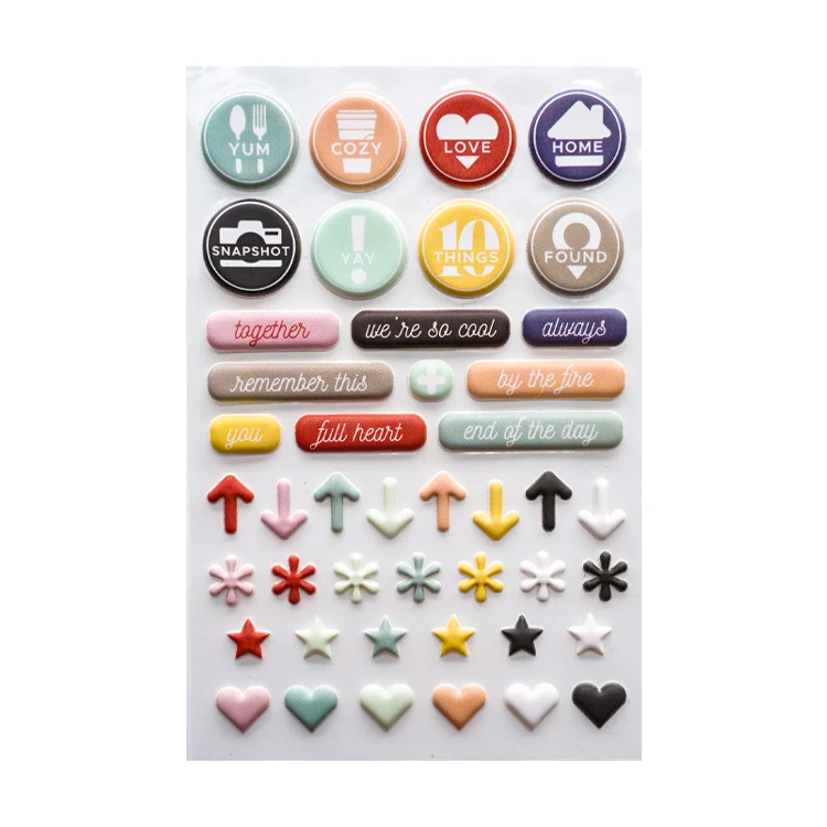 3D logo Puffy Stickers Waterproof Removable Sticker for DIY Hand Craft ...