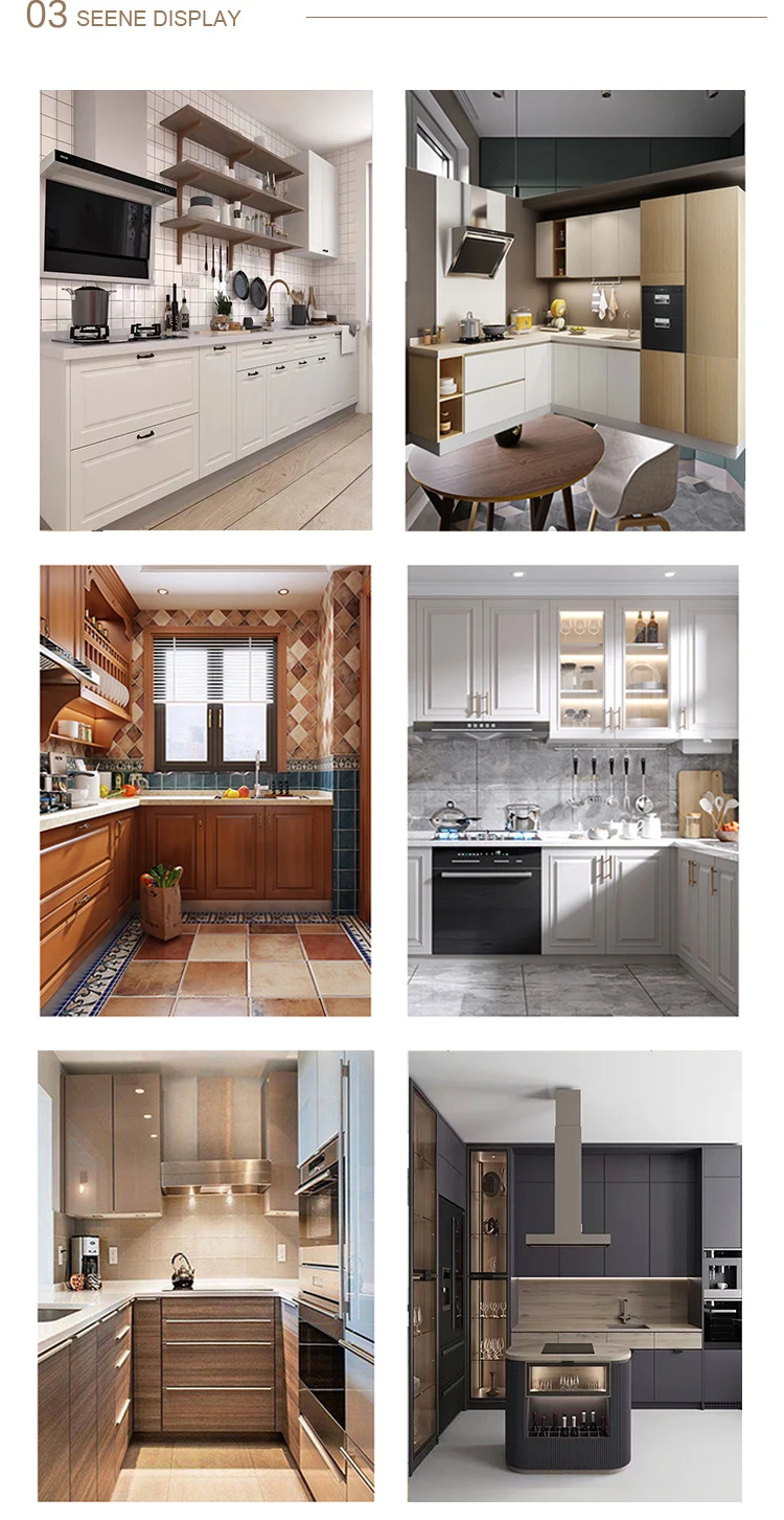 Completed Full Set Original Factory Blue Solid Wood Kitchen Cabinets ...