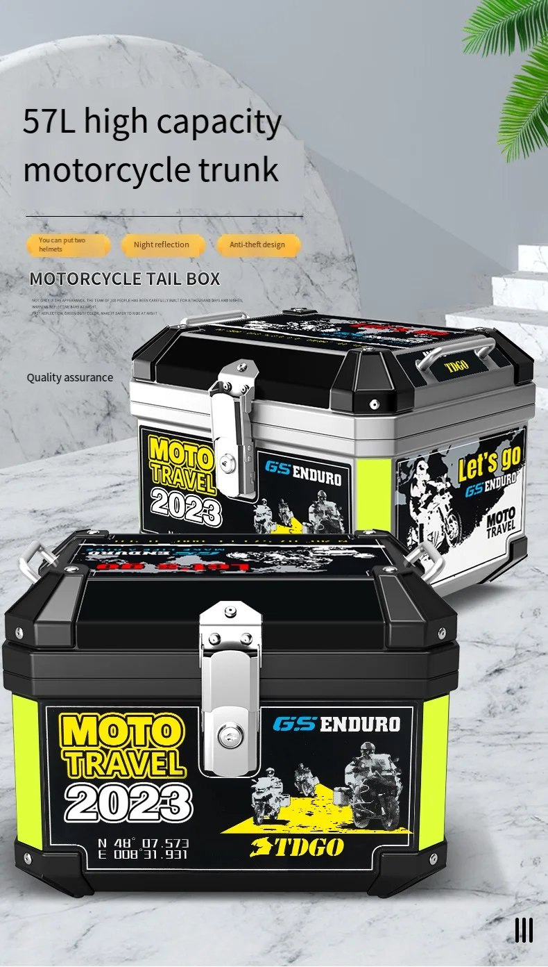 Top Box For Motorcycle 45l Top Case Motorcycle Hard Plastic Motorcycle ...