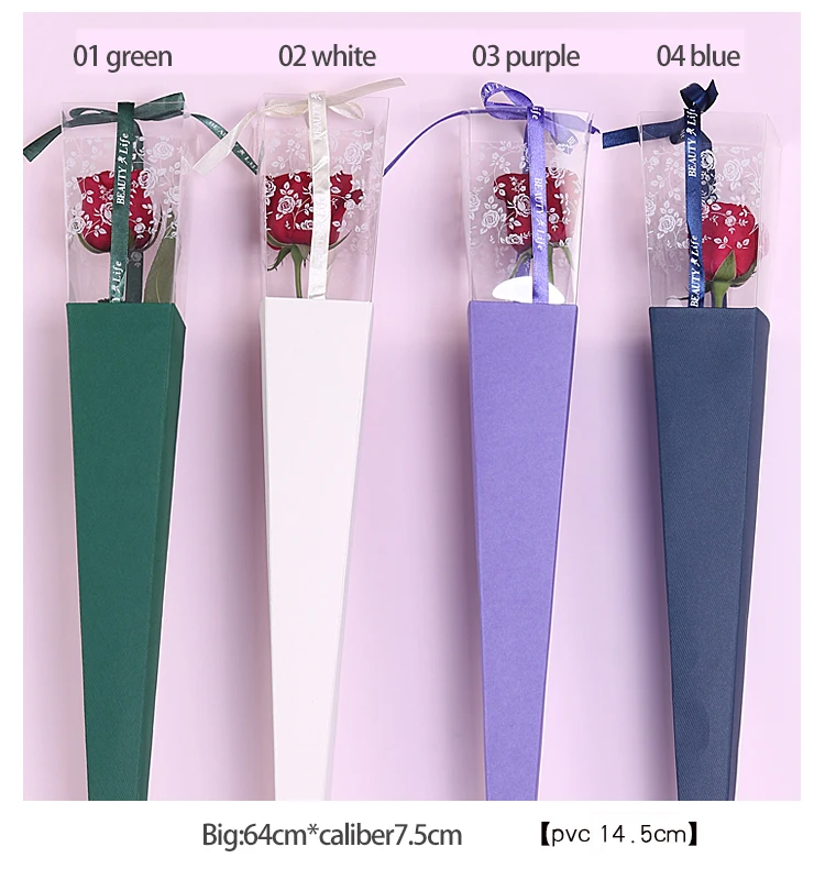 Customized Simple Biodegradable Box Plastic Bouquet Flower Wrapping ...