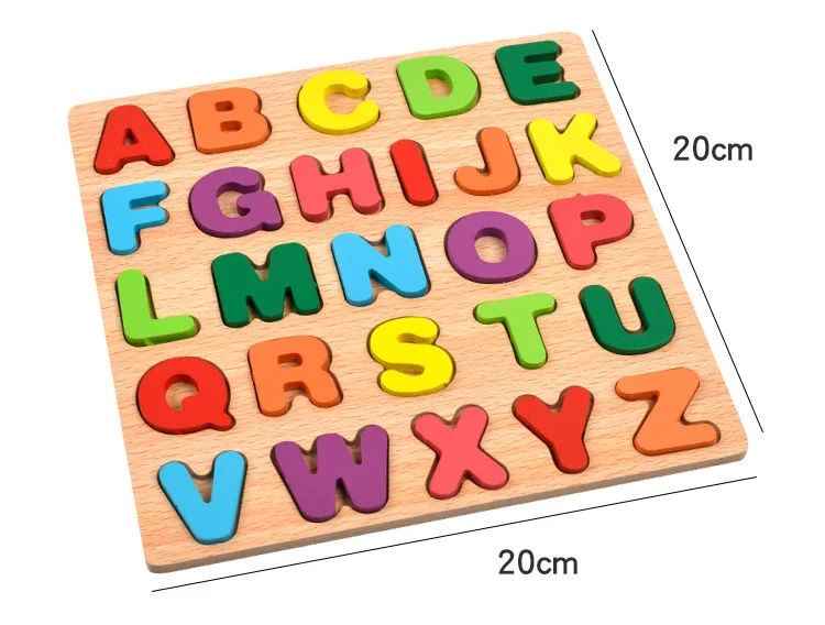 Abc Puzzle Shape Sorter Wooden Toys Early Learning Jigsaw Alphabet ...