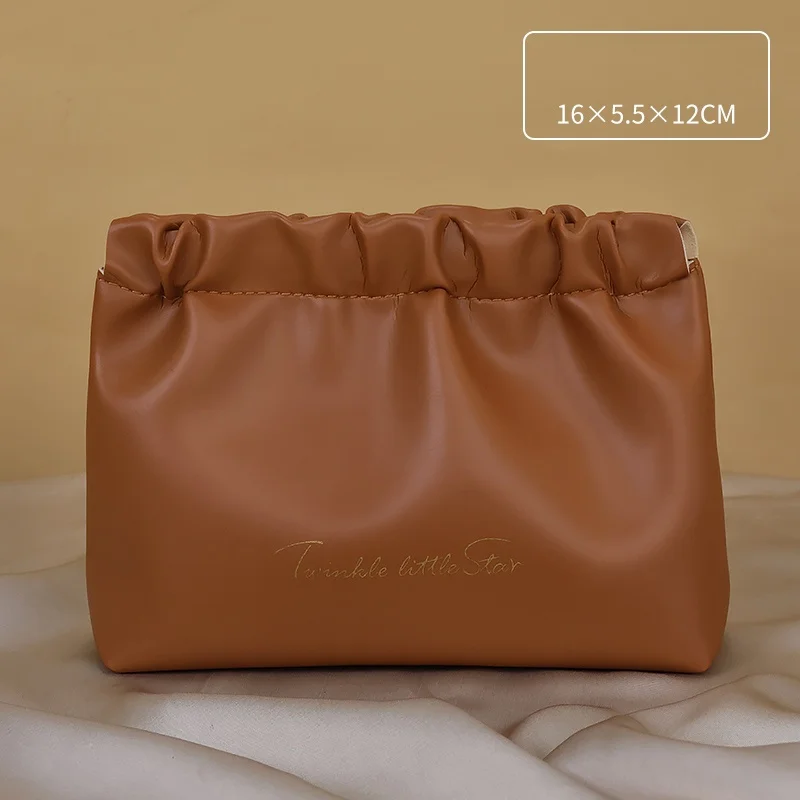 Customize LOGO Wrinkled Bag for Women Travel Kit Pouch