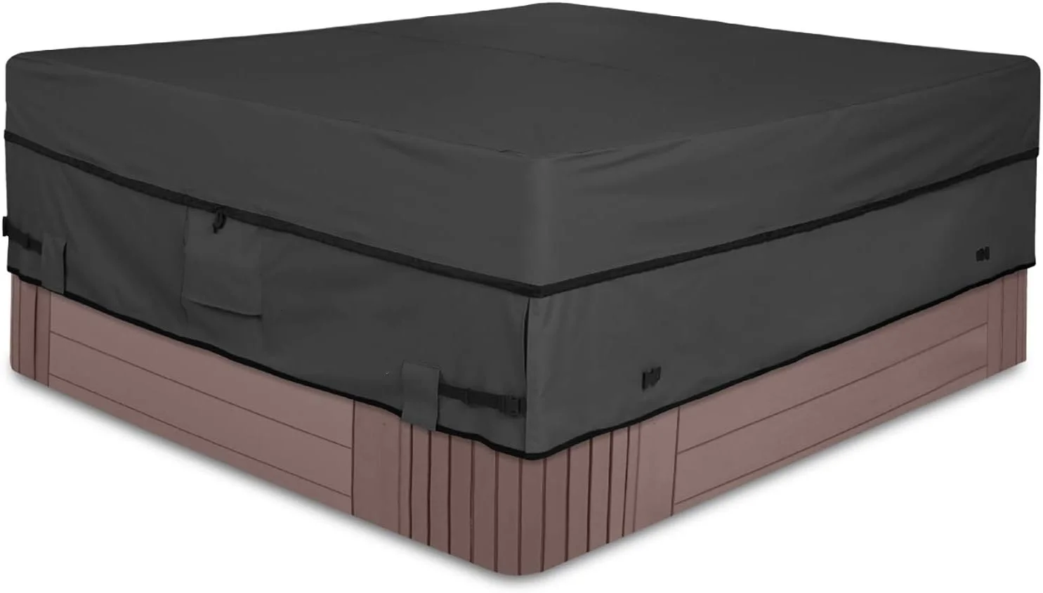 Outdoor Waterproof & Weatherproof Square Hot Tub Cover Heavy Duty 210D ...