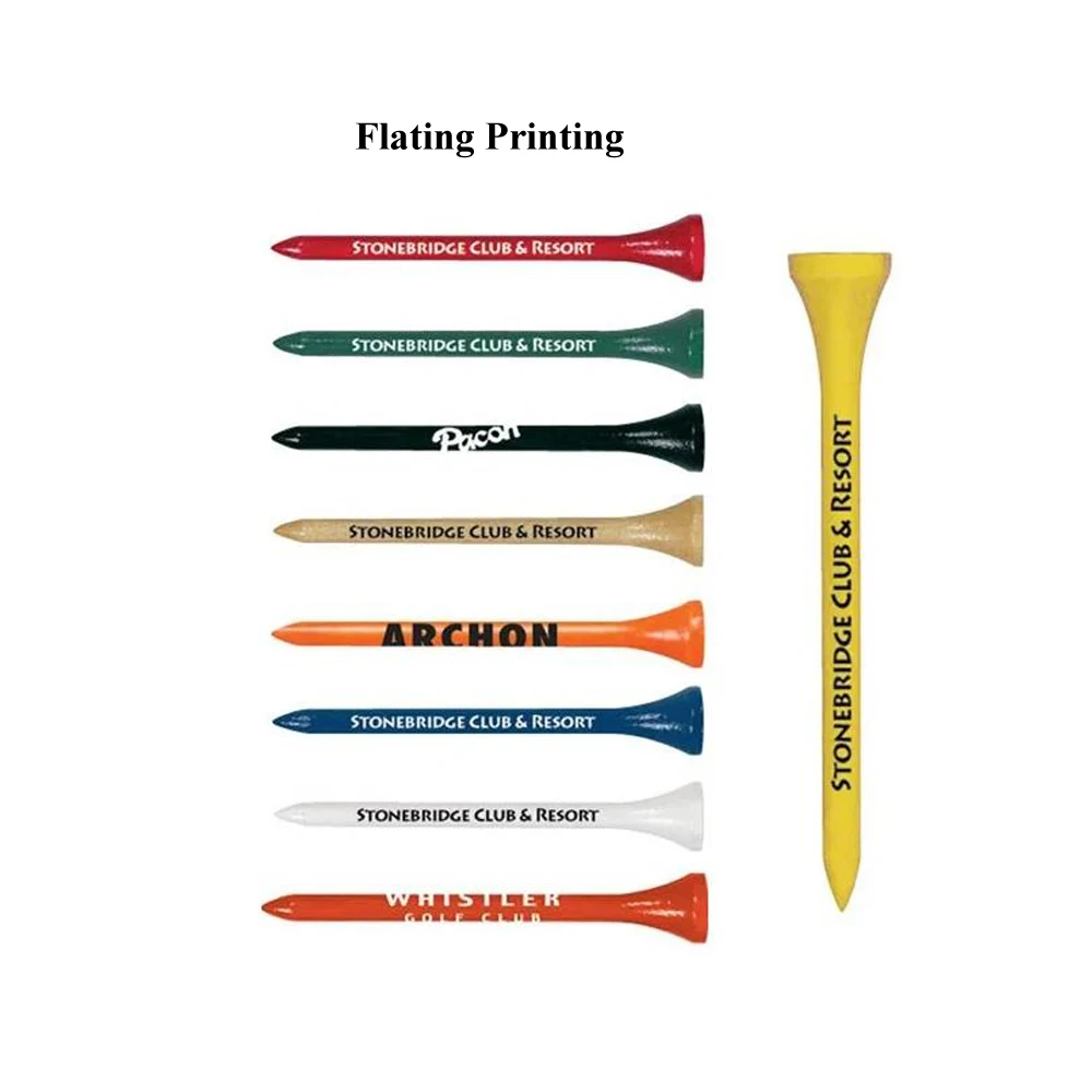Customized Printed Logo Professional Golf Tees - Eco-Friendly Bamboo ...
