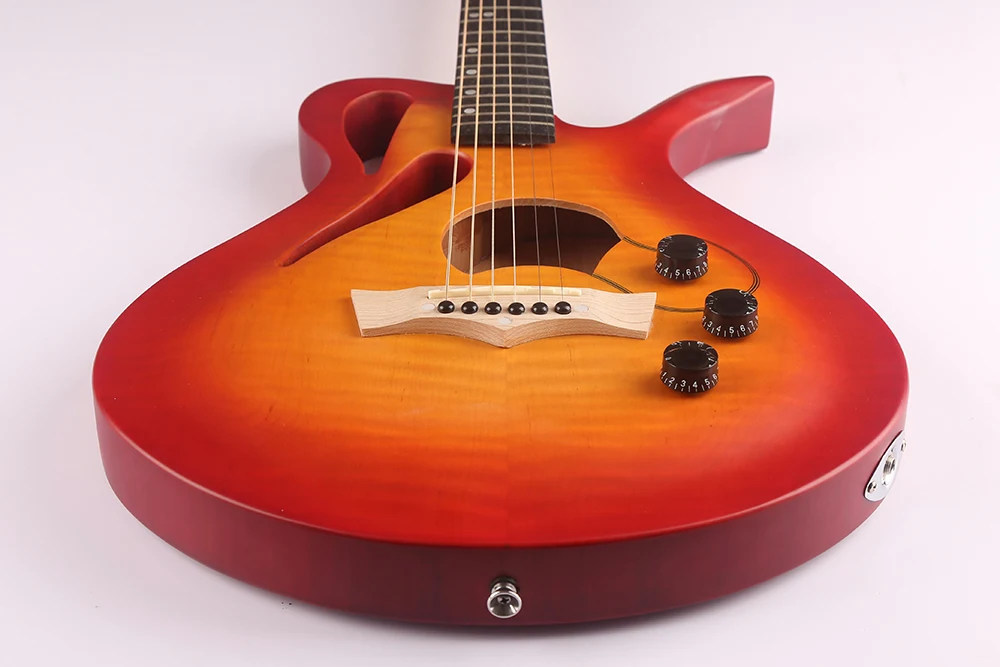 GECKO Stringed Instruments Tiger Maple Electric Guitar Satin Paradis ...