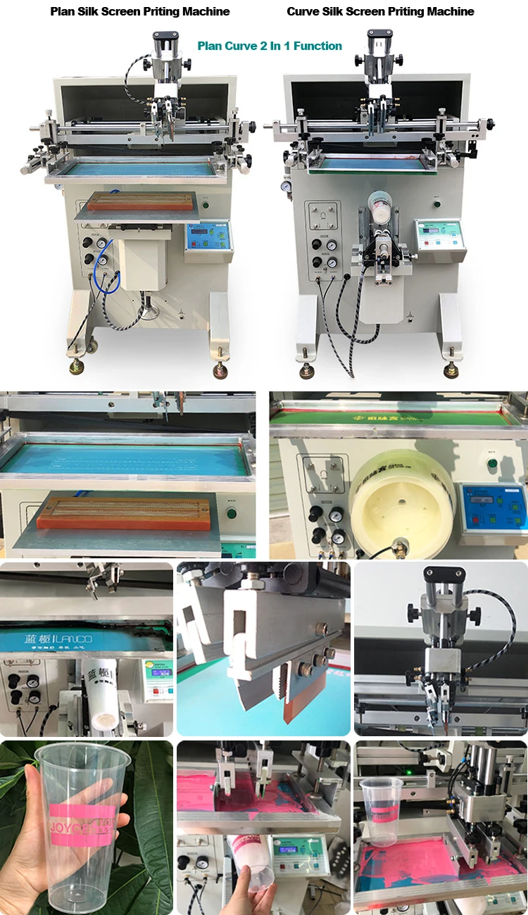Plastic Conical Jar Screen Printing Machine Manual Automatic Print ...