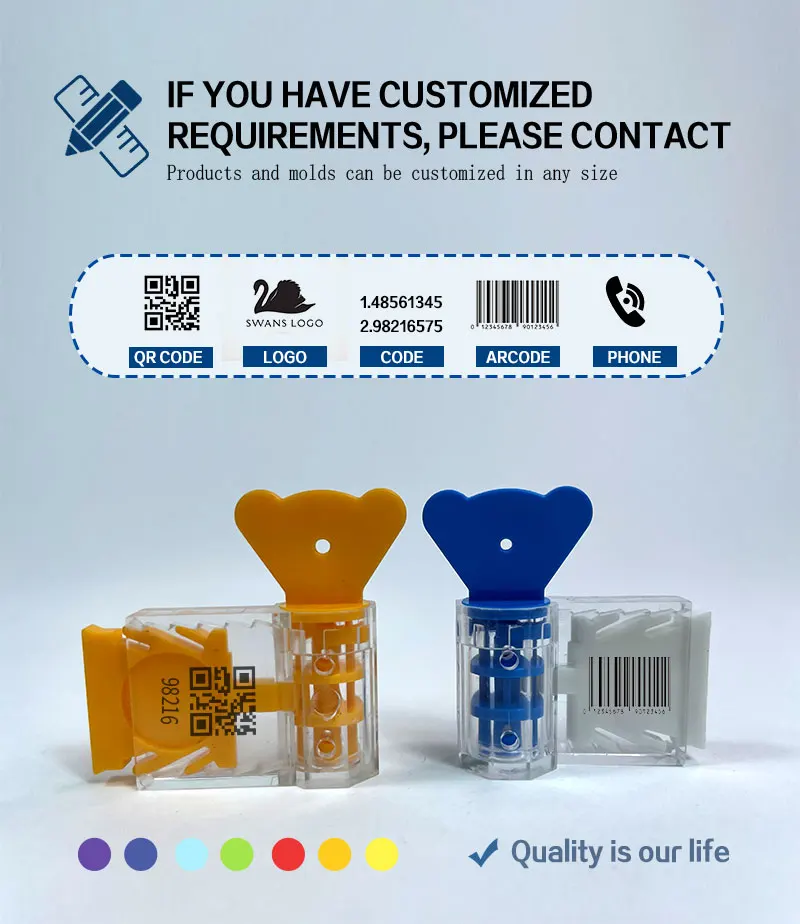 Pull Tight Security Meter Seal / Plastic Seal For Water Meter / Rfid ...