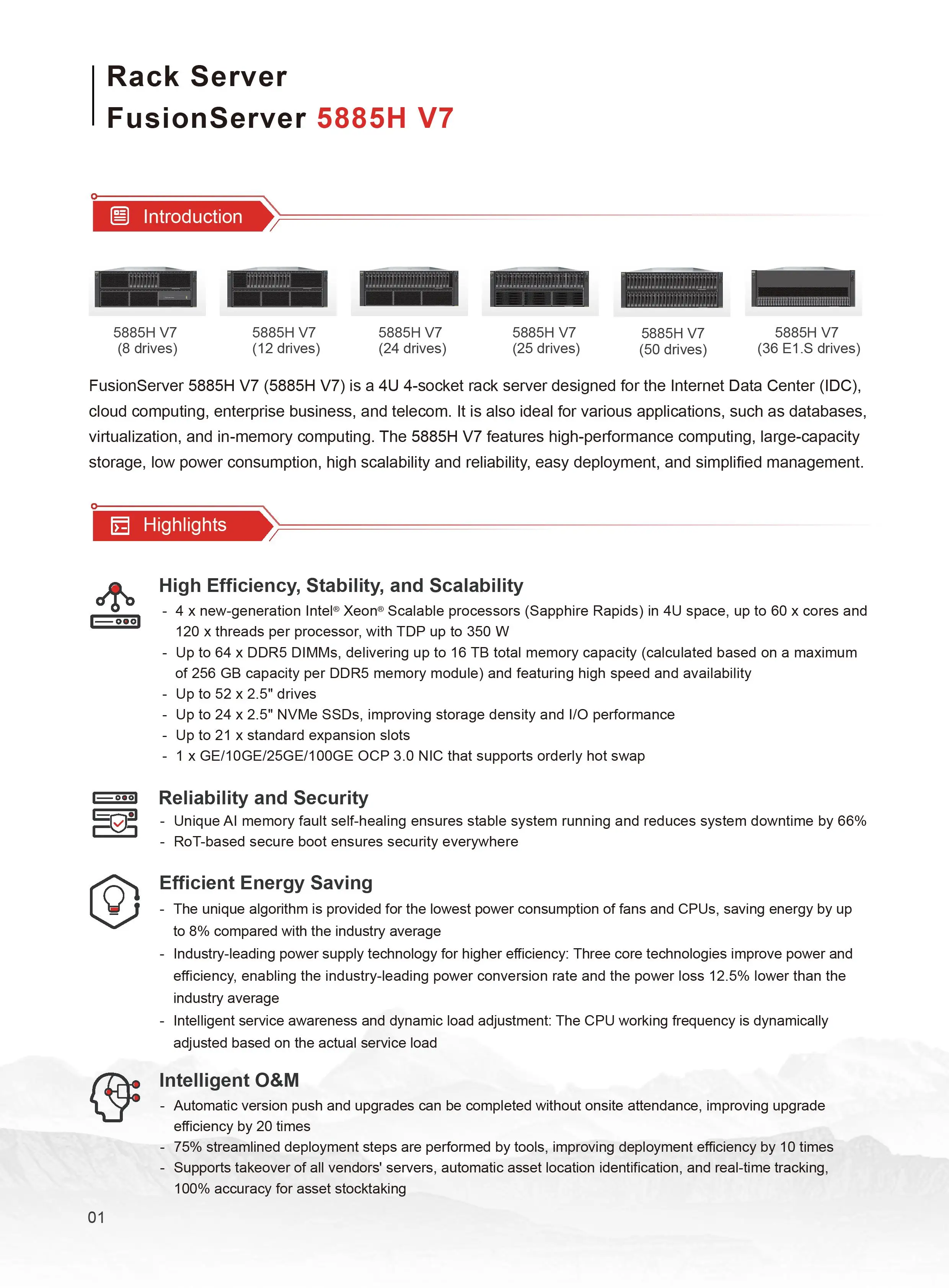 Wholesale Xfusion X86 4u 2-socket Rack Server 5885h V7 Server Cloud Computing Virtualization ...