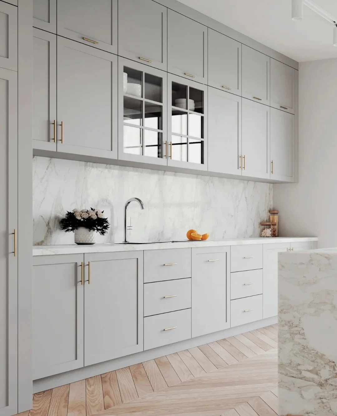 Factory Price Complete Set Of American Light Grey White Matt Finish ...