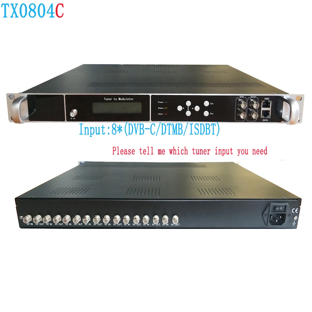 8-Channel Digital Dvbc Dtmb Isdbt Tuner To Rf Isdb-T Dvb-T Atsc Dvb-C ...