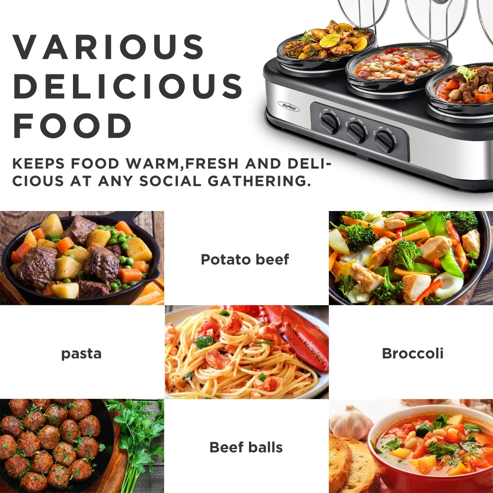 Silver 4.5 QT Electric Slow Cookers - Portable & Versatile