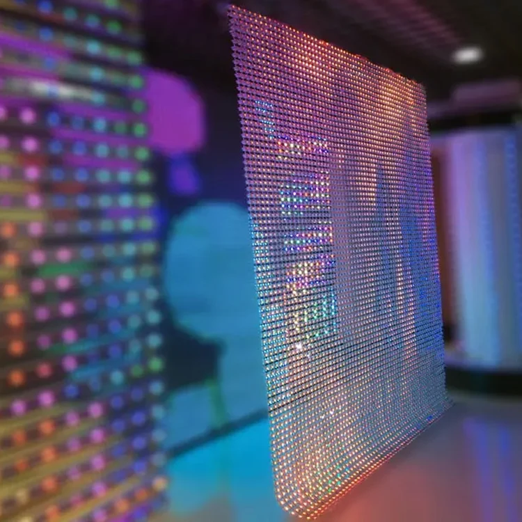 Flexible Led Curtain Net Video Wall Outdoor Building Background ...
