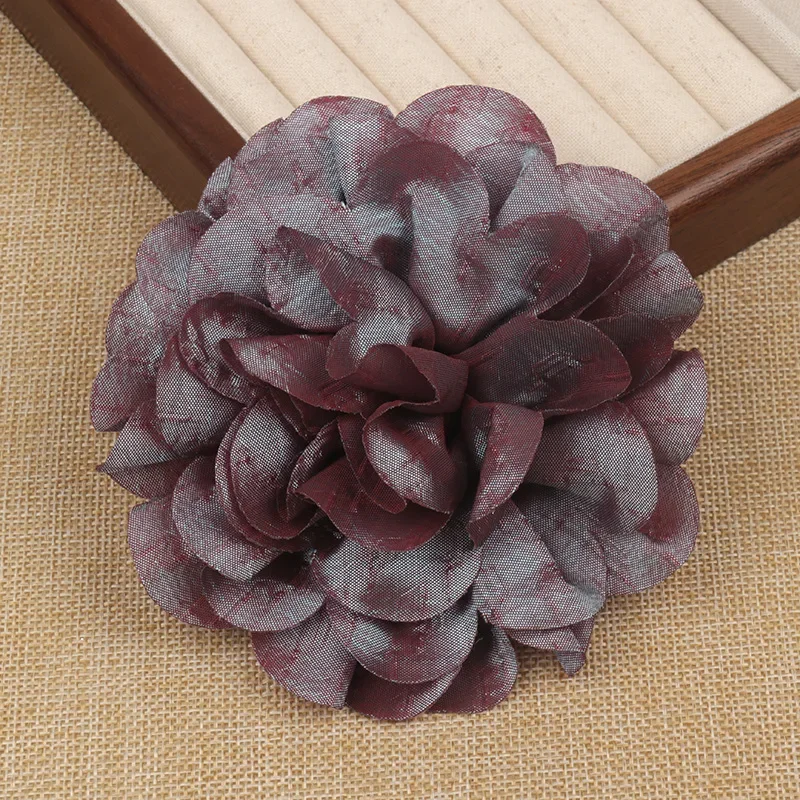 2023 11.5cm Big Size Chiffon Fabric Flower Wedding Decoration Silk Rose ...