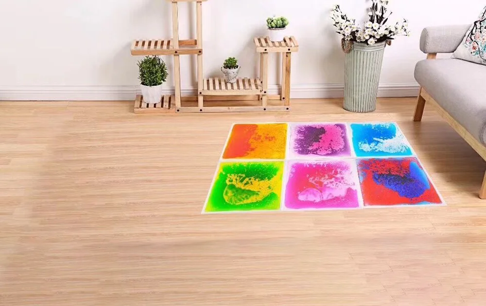 New Colors Liquid Sensory Tiles Floor Autism Texture Nontoxic Kids ...