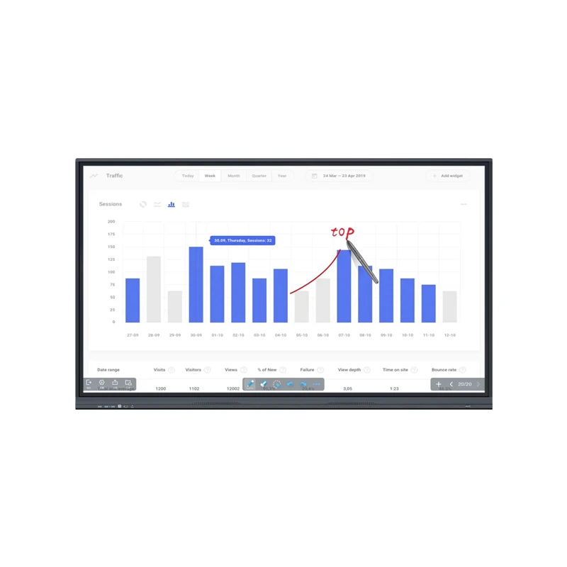 Alibaba.com: 4K LCD Digital Smart Board, 55-75 Inch Touch Screen ...