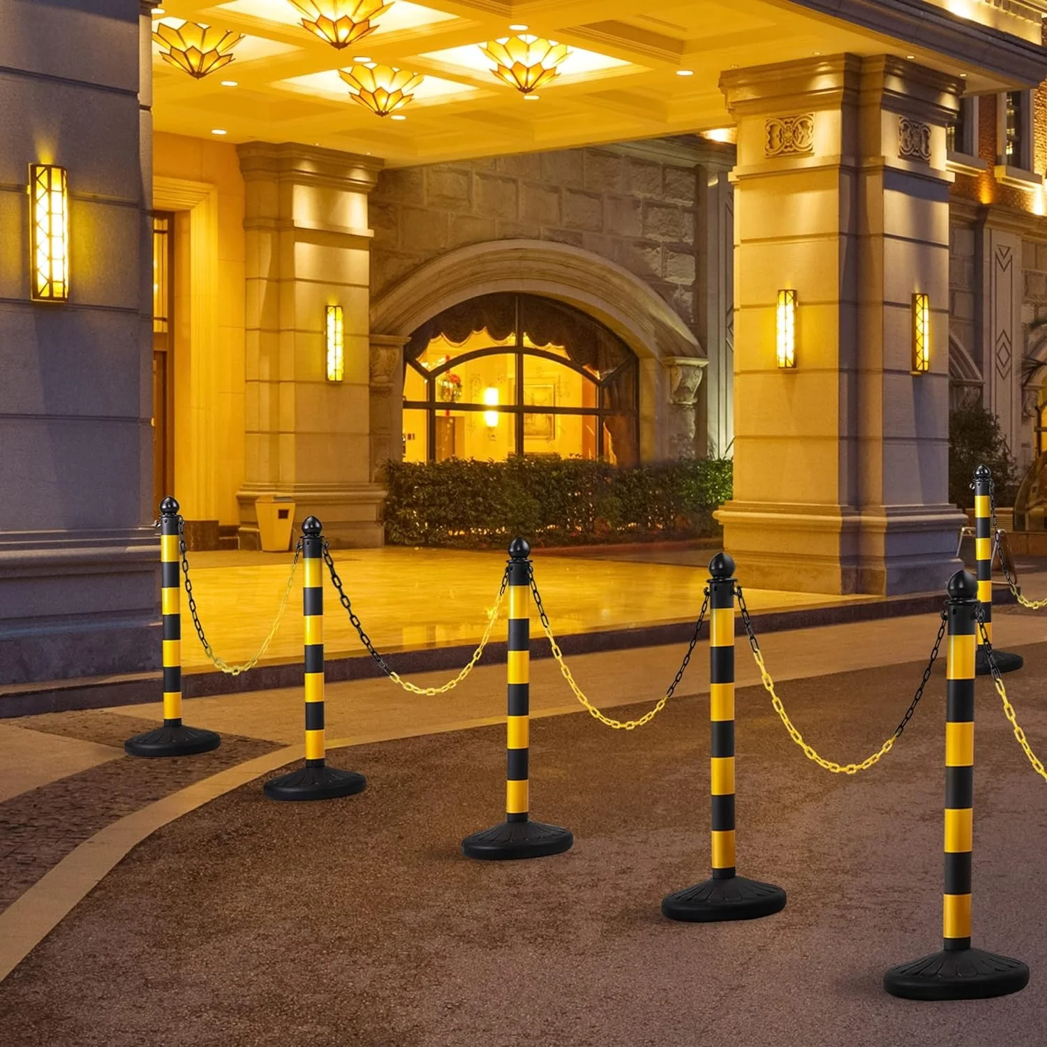 Safety Warning Crowd Control Water Fillable Base Plastic Chain Pole ...