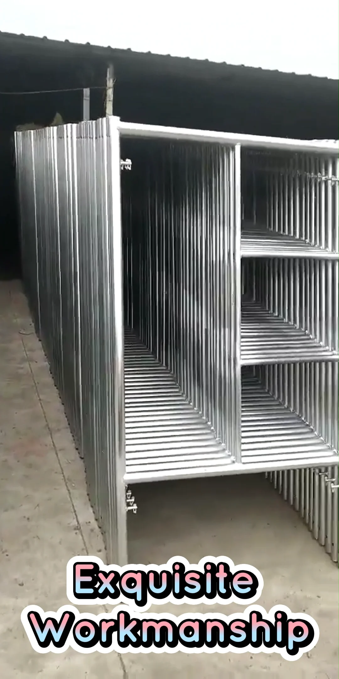 Steel Mobile Platform Ladder Lock Pin H Frame Scaffoldings For ...