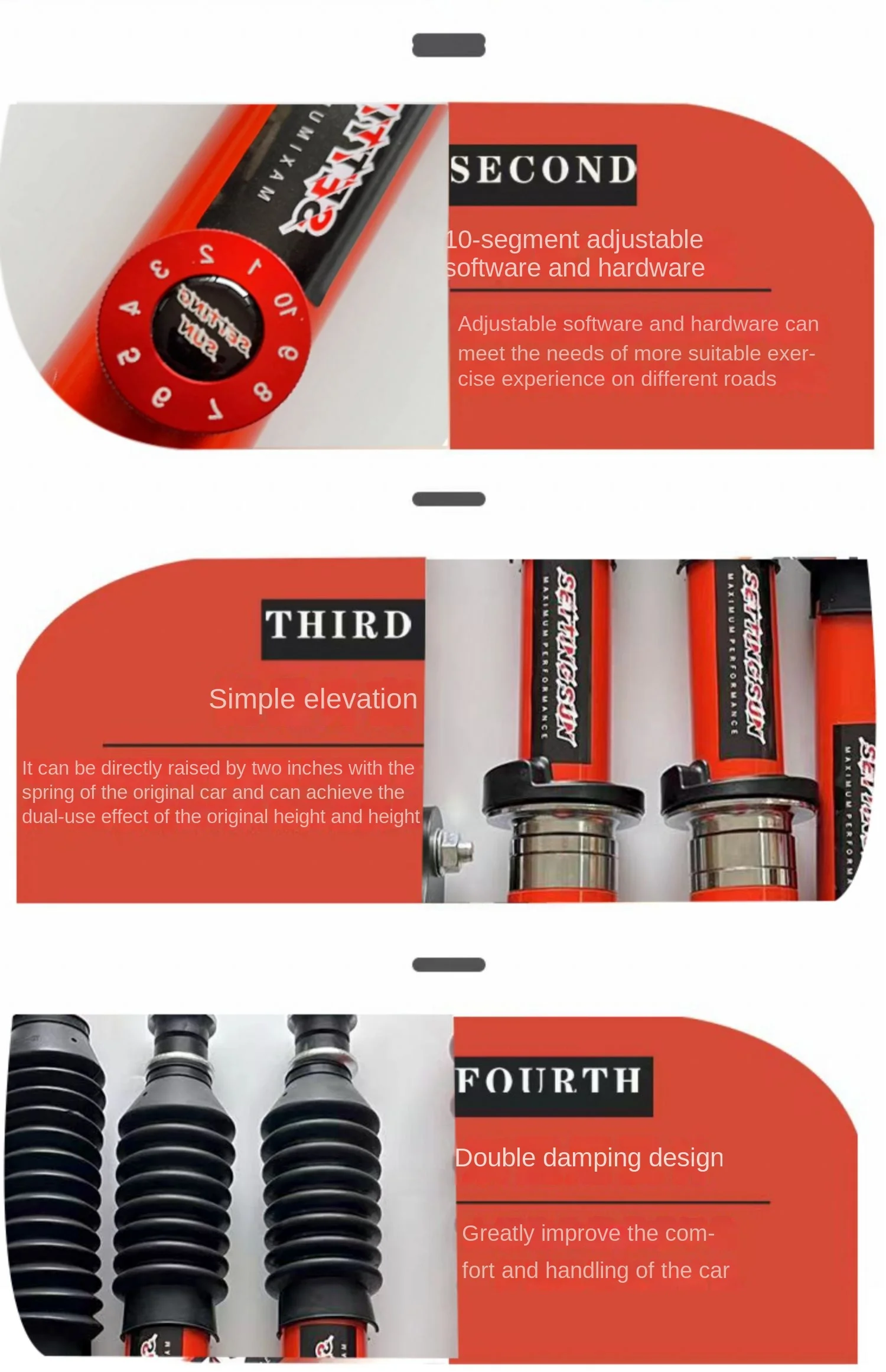 Suitable For Ford Ranger T6t7t8t9 Modified And Raised 2-inch Shock ...