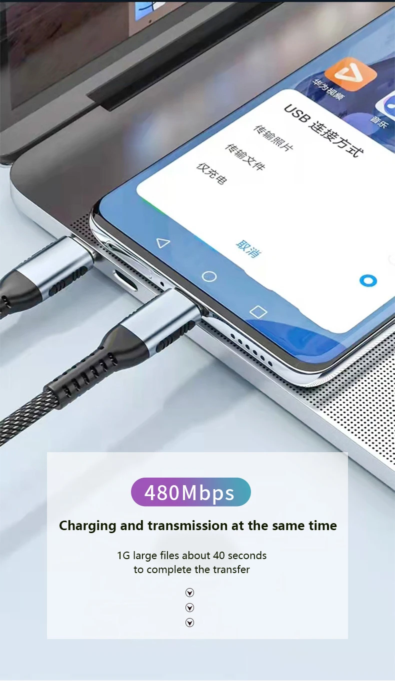 New Arrivals Pd Anti-slip 100w Type C Cable Quick Charging 5a Nylon For Huawei Samsung Iphone ...