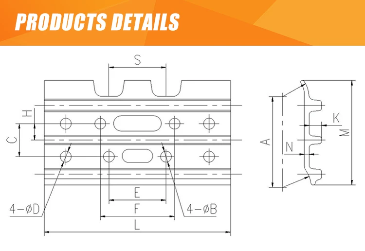 Excavator Steel Track Plate Track Shoe Triple Grouser Track Pad Width ...